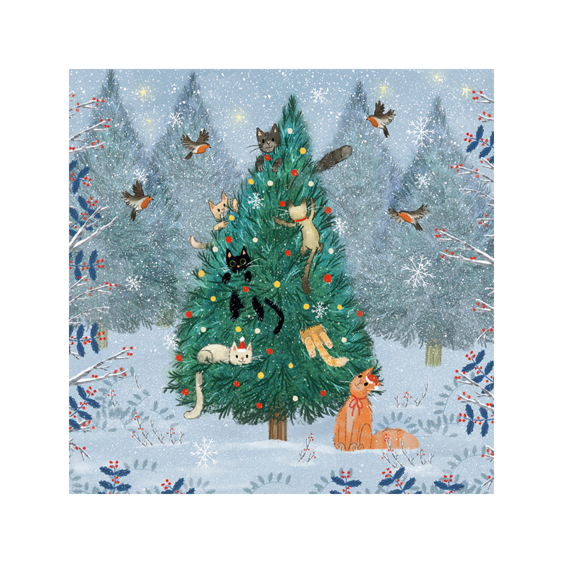 Cats & Tree Christmas Cards - 10 Pack – Marie Curie Online Shop